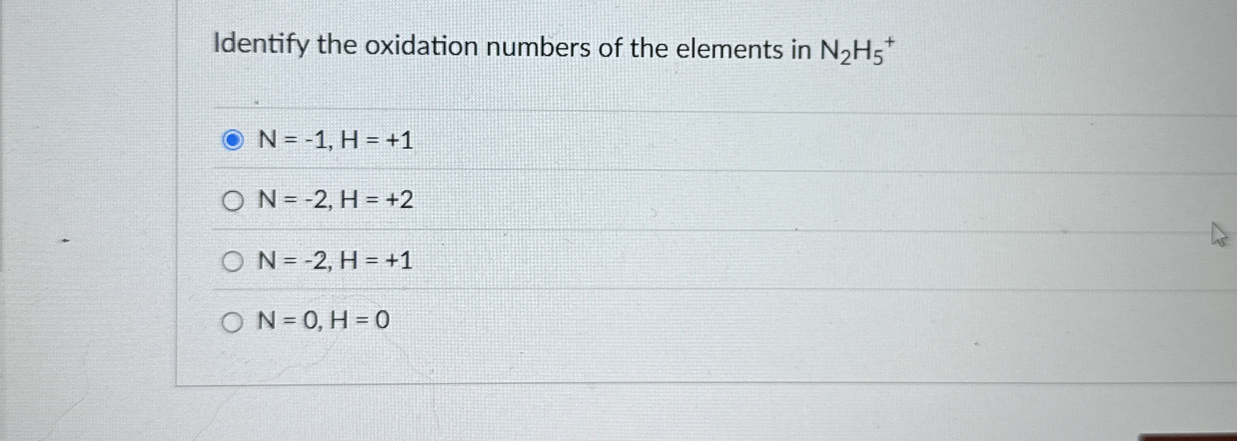 Solved Identify the oxidation numbers of the elements in | Chegg.com
