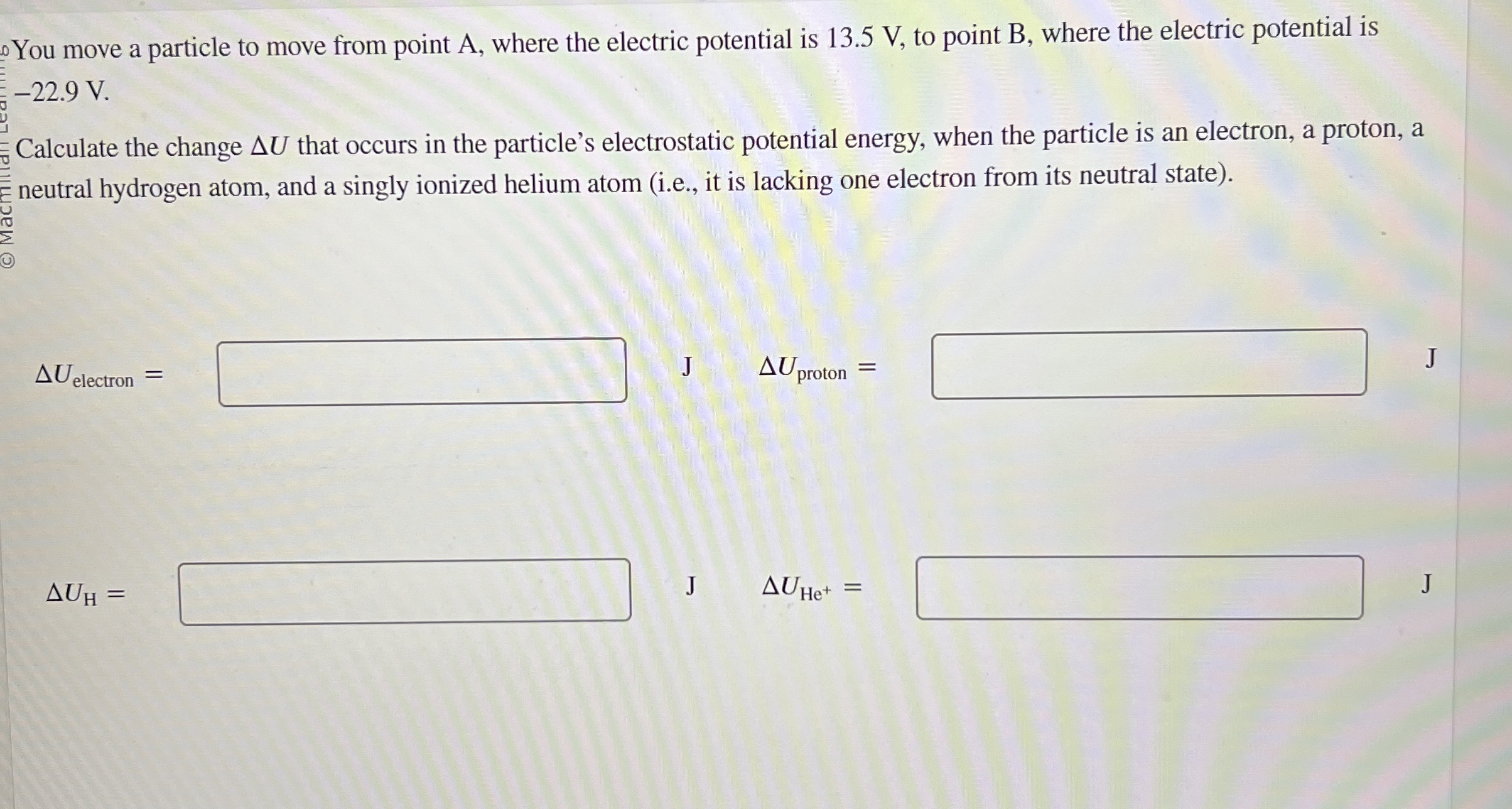 Solved You move a particle to move from point A , ﻿where the | Chegg.com