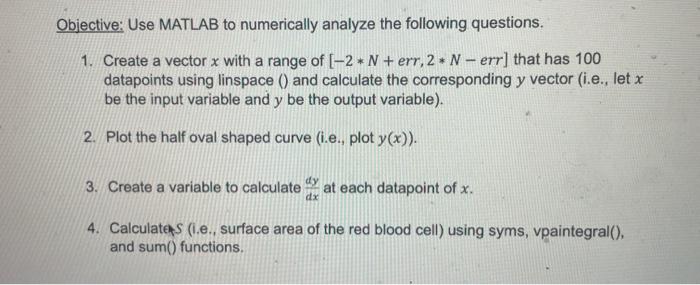 Solved Background Information: The geometry of a red blood | Chegg.com