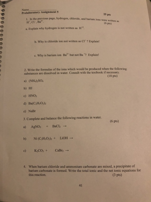 Solved Name Prelaboratory Assignment 5 25 pts , In the | Chegg.com