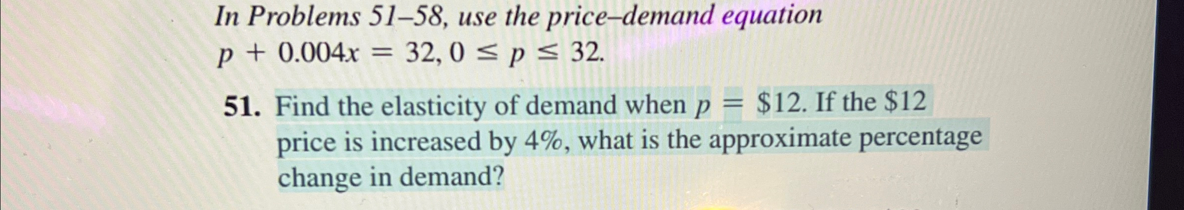 Solved In Problems 51-58, ﻿use the price-demand | Chegg.com