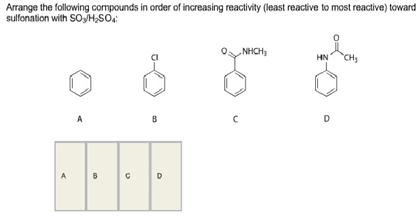 Solved Arrange the following compound in order of increasing | Chegg.com