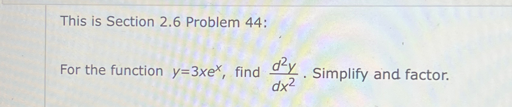 Solved This is Section 2.6 ﻿Problem 44:For the function | Chegg.com