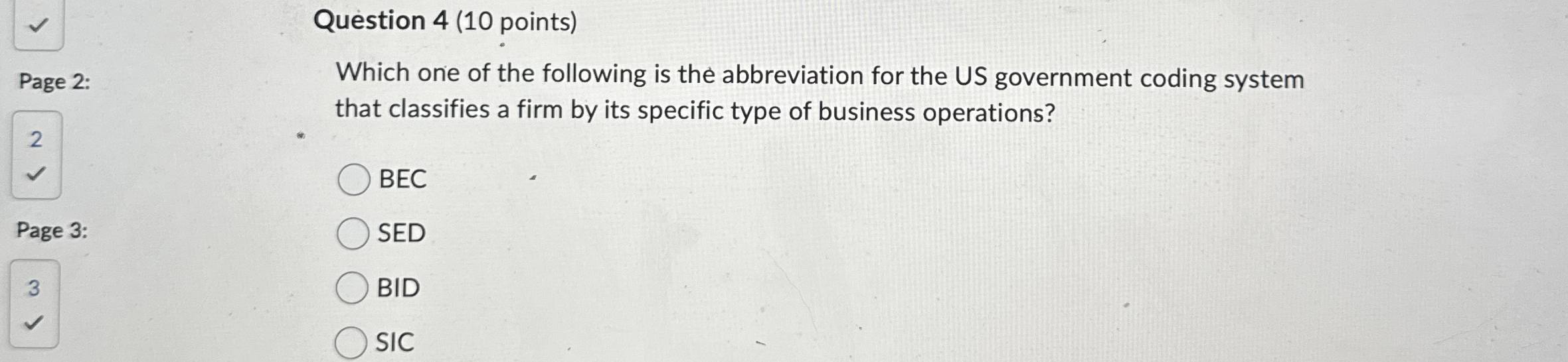 Solved Question 4 (10 ﻿points)Which one of the following is | Chegg.com