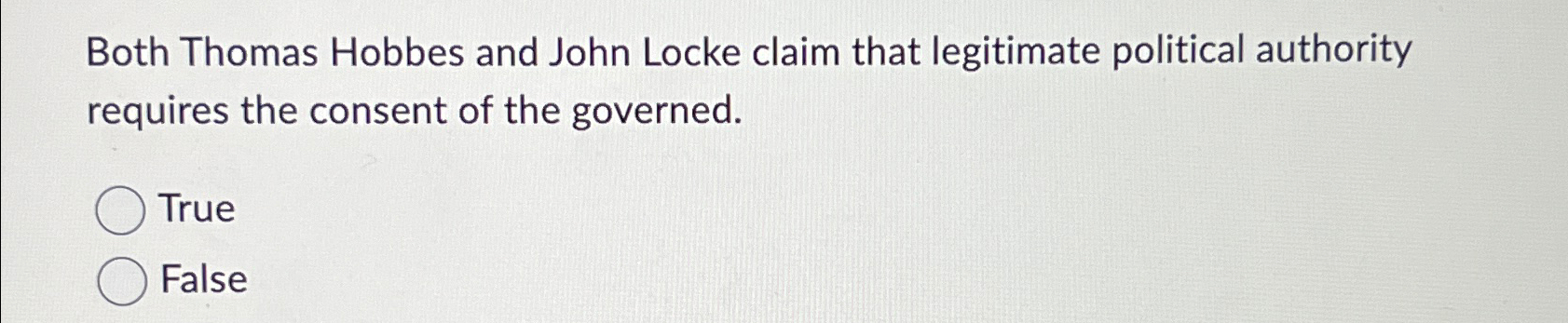 Solved Both Thomas Hobbes and John Locke claim that | Chegg.com