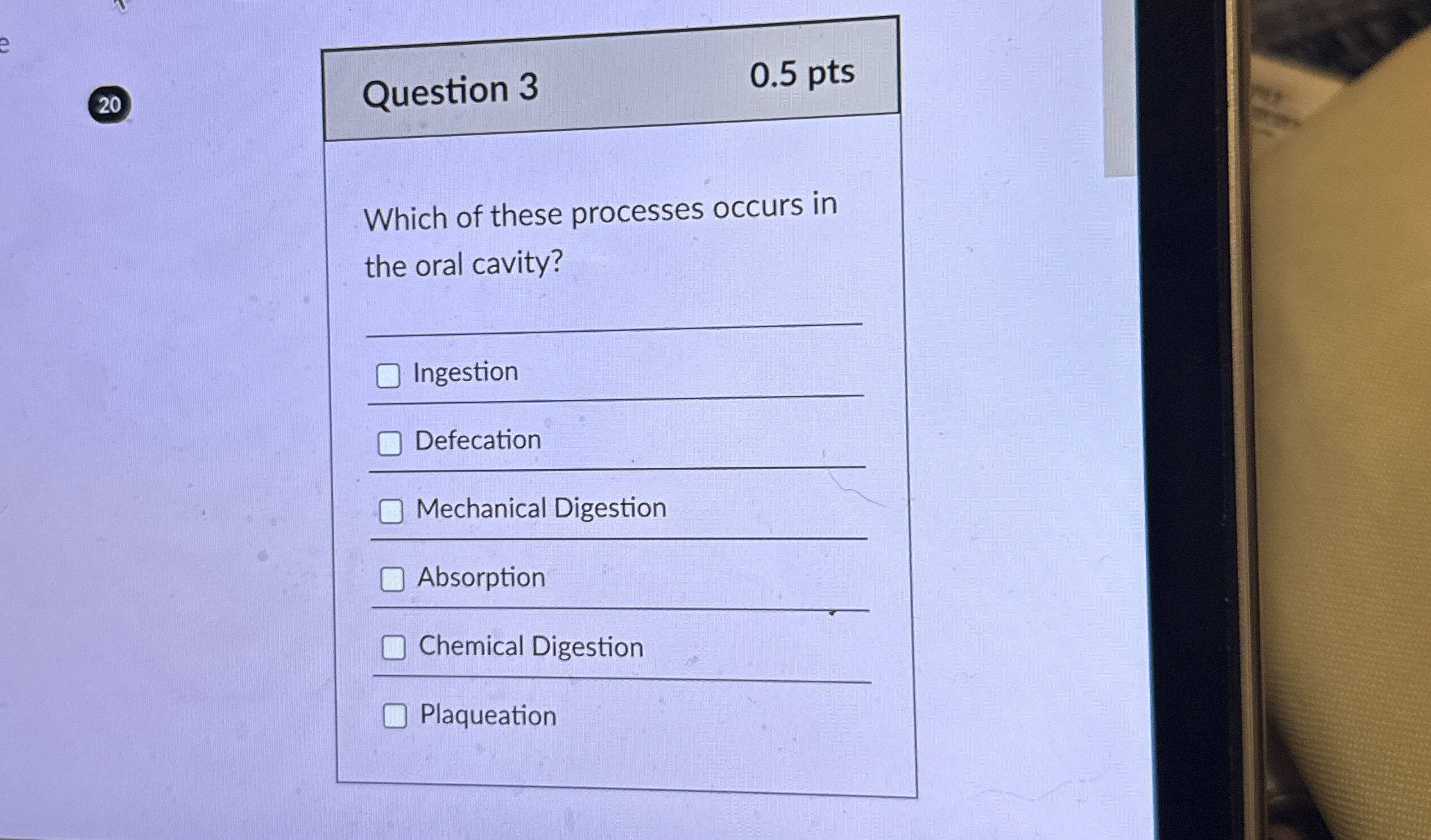 Solved 20Question 30.5 ﻿ptsWhich of these processes occurs | Chegg.com