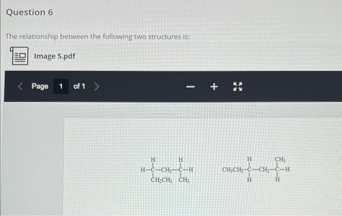 Solved The relationship between the following two structures | Chegg.com