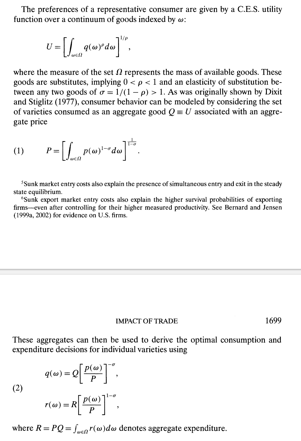 Solved Consider the Melitz model of trade. [5 ﻿marks each | Chegg.com