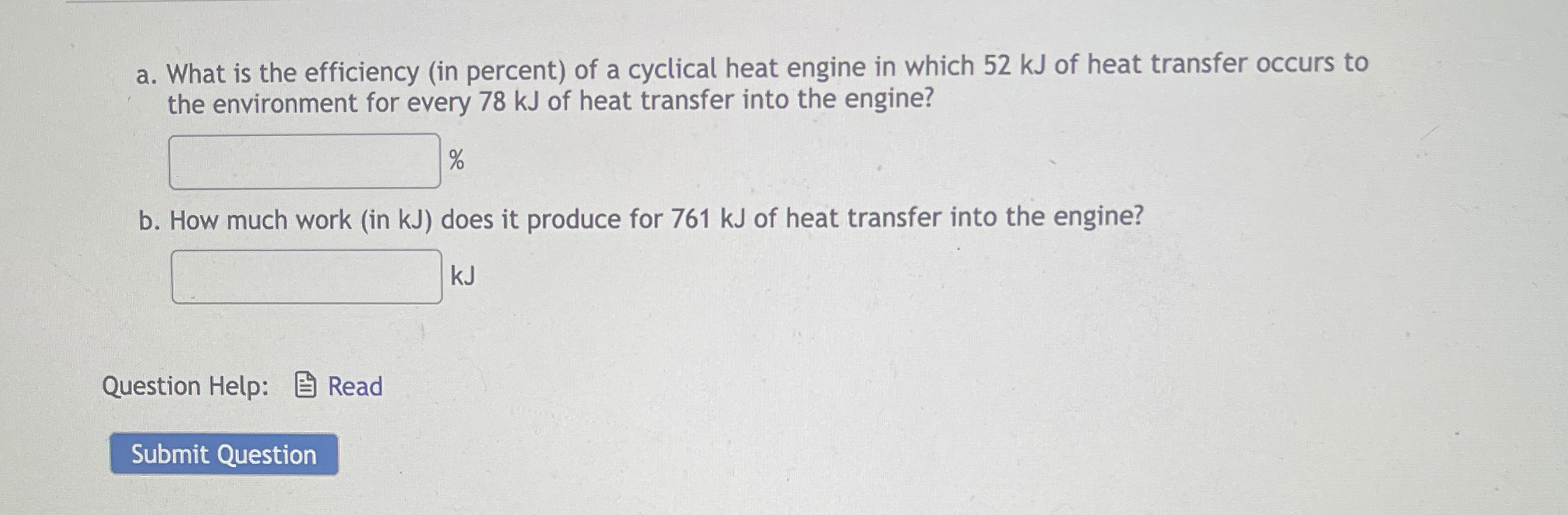 Solved a. ﻿What is the efficiency (in percent) ﻿of a | Chegg.com