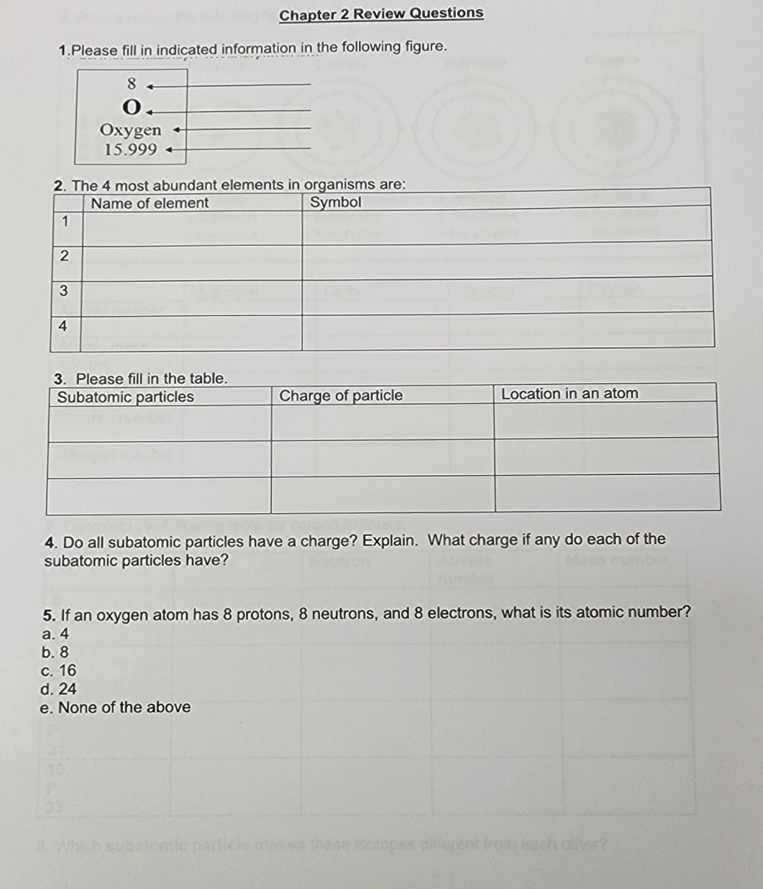 Solved Chapter 2 ﻿Review Questions1.Please fill in indicated | Chegg.com