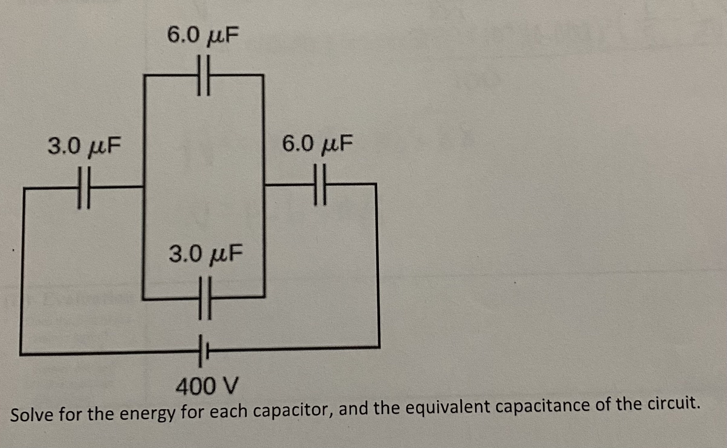Solved Solve for the energy for each capacitor, and the | Chegg.com