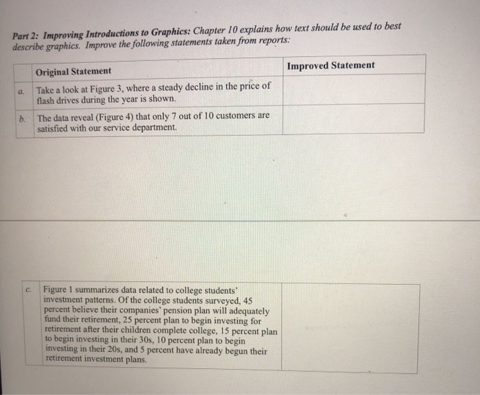 Part 2: Improving Introductions to Graphics: Chapter | Chegg.com