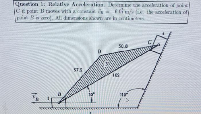 Solved Question 1: Relative Acceleration. Determine the | Chegg.com