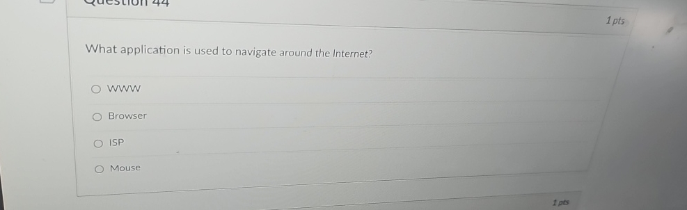 Solved What application is used to navigate around the | Chegg.com