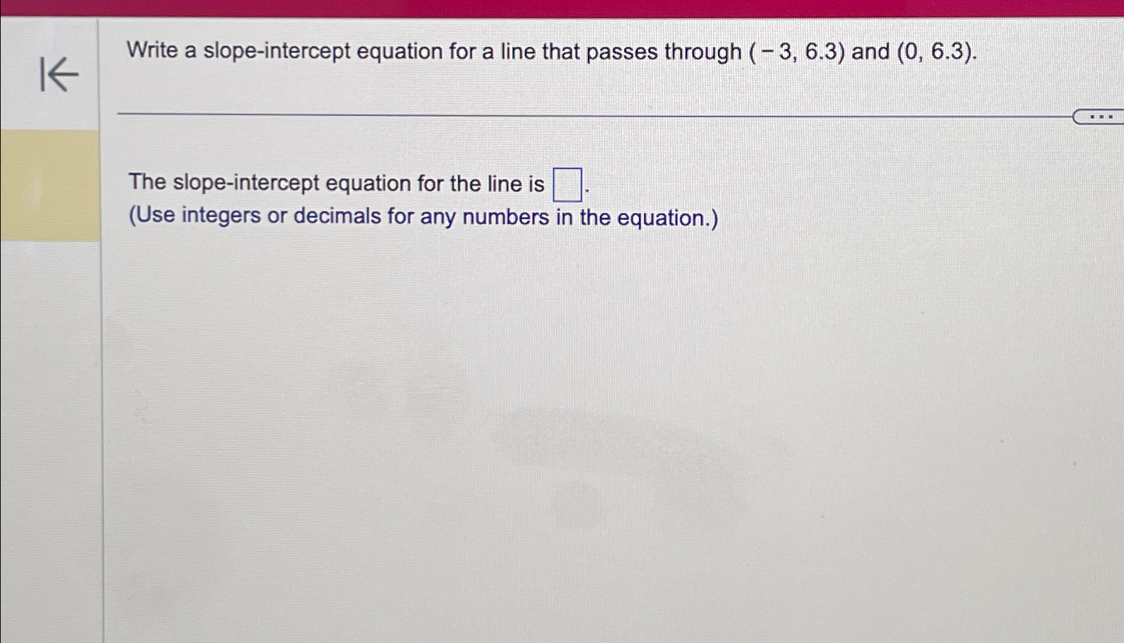 Solved Write a slope-intercept equation for a line that | Chegg.com