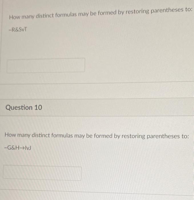 Solved How many distinct formulas may be formed by restoring | Chegg.com