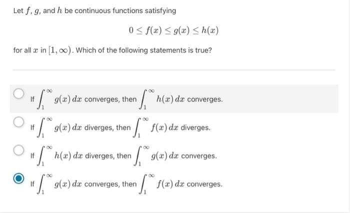 Solved Let F G And H Be Continuous Functions Satisfying