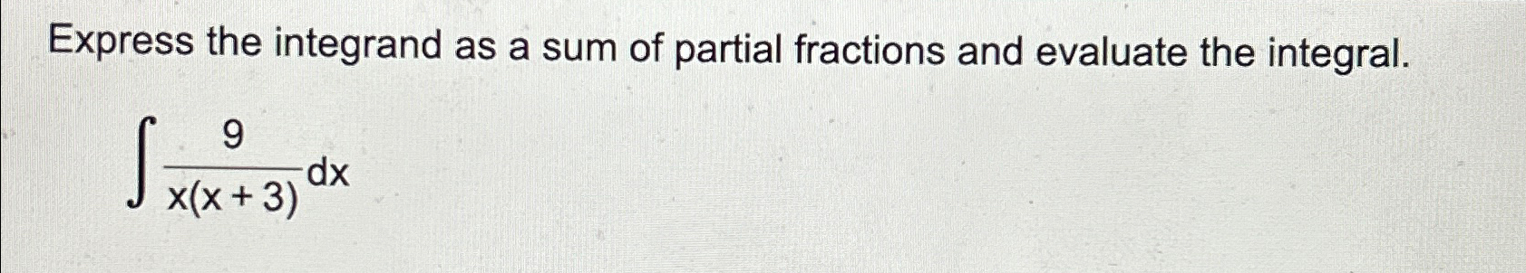 Solved Express the integrand as a sum of partial fractions | Chegg.com