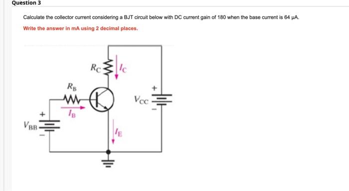 Solved Calculate the collector current considering a BJT | Chegg.com