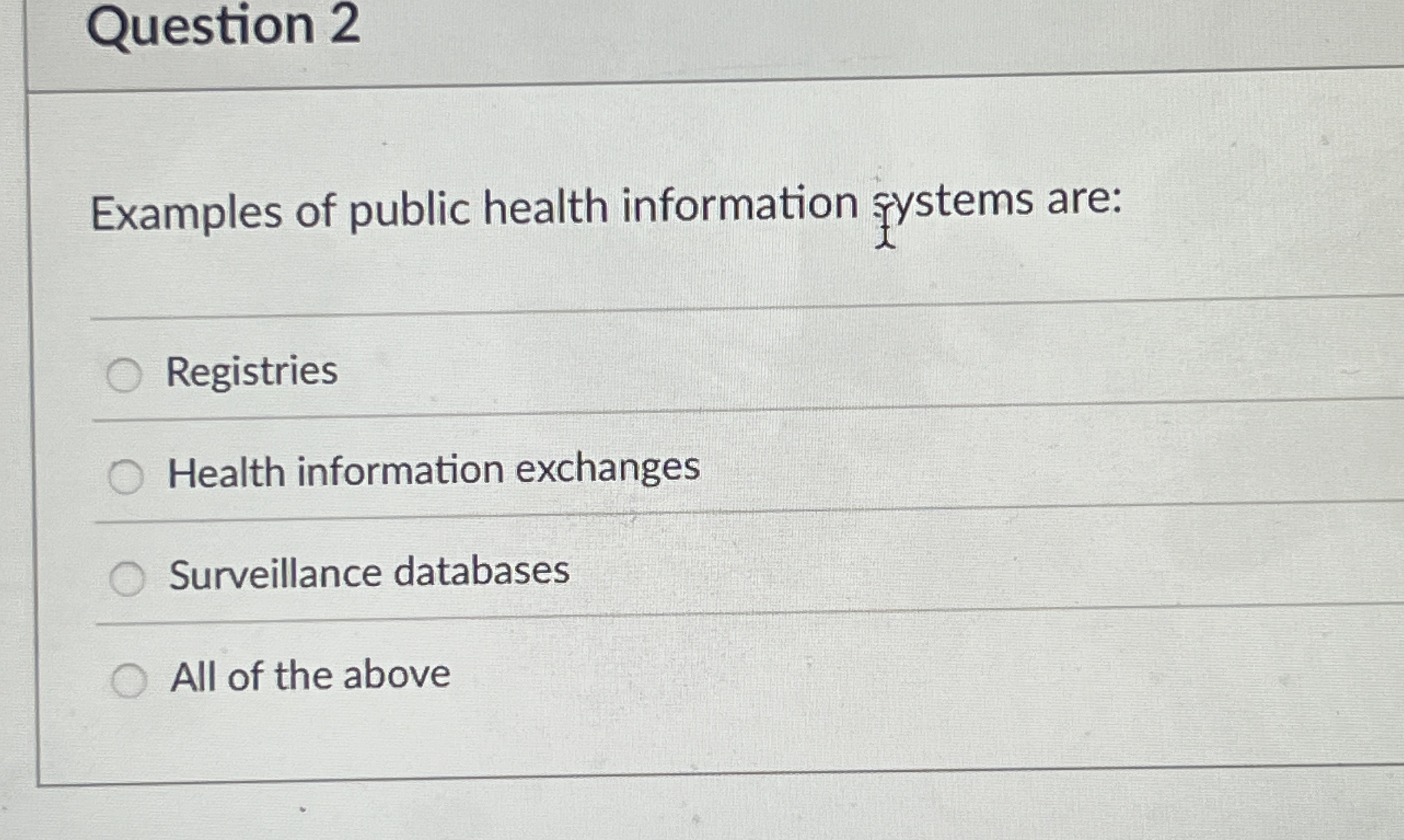 Solved How to solve Question 2Examples of public health | Chegg.com