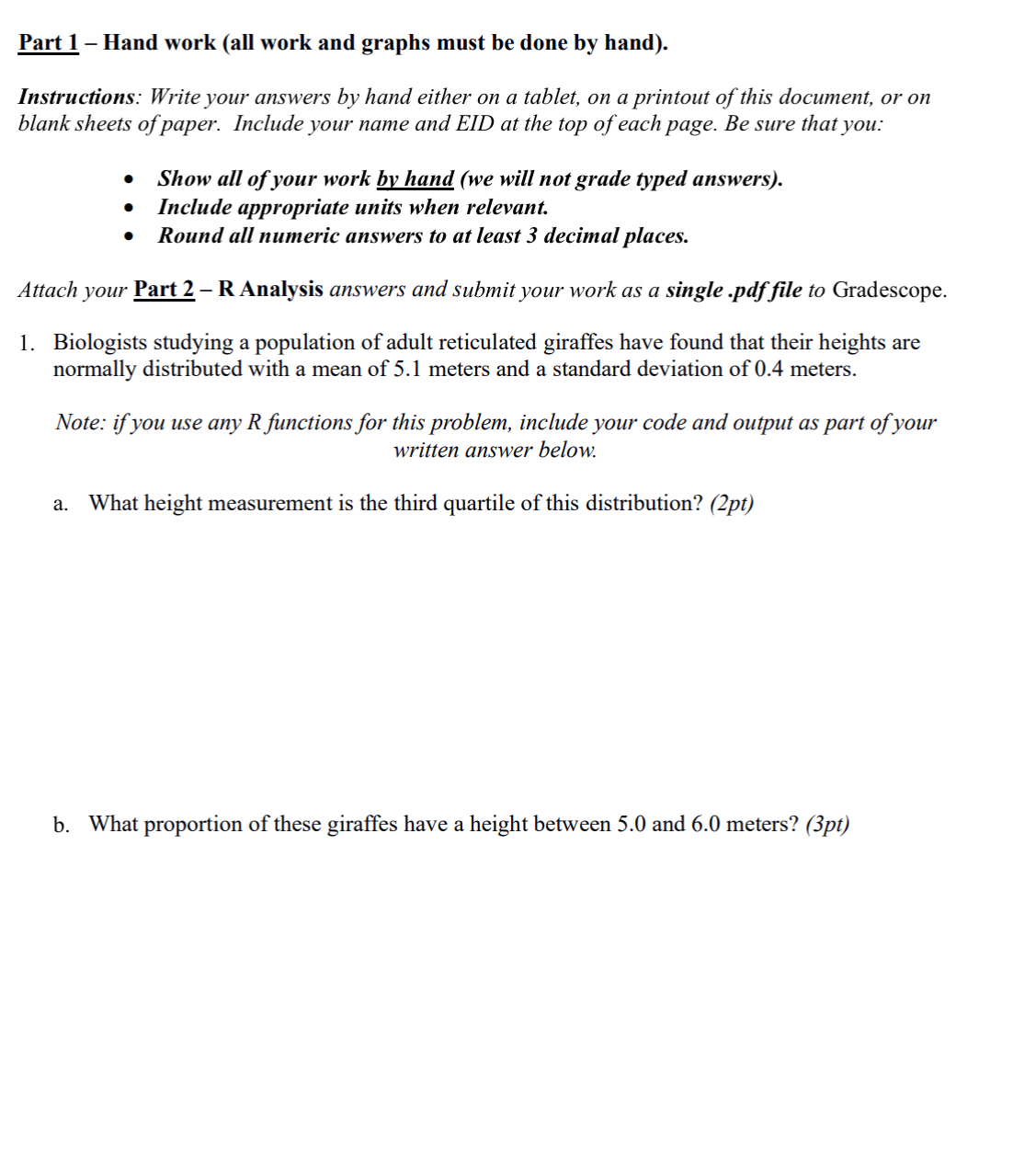 Part 1 - ﻿Hand work (all work and graphs must be done | Chegg.com