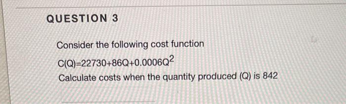 Solved Consider the following cost function | Chegg.com