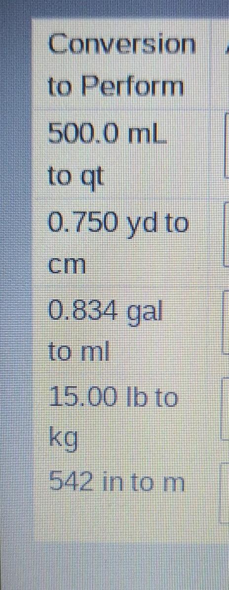 Solved Part 1: Single-Step Conversions 1 Gather the pen or | Chegg.com