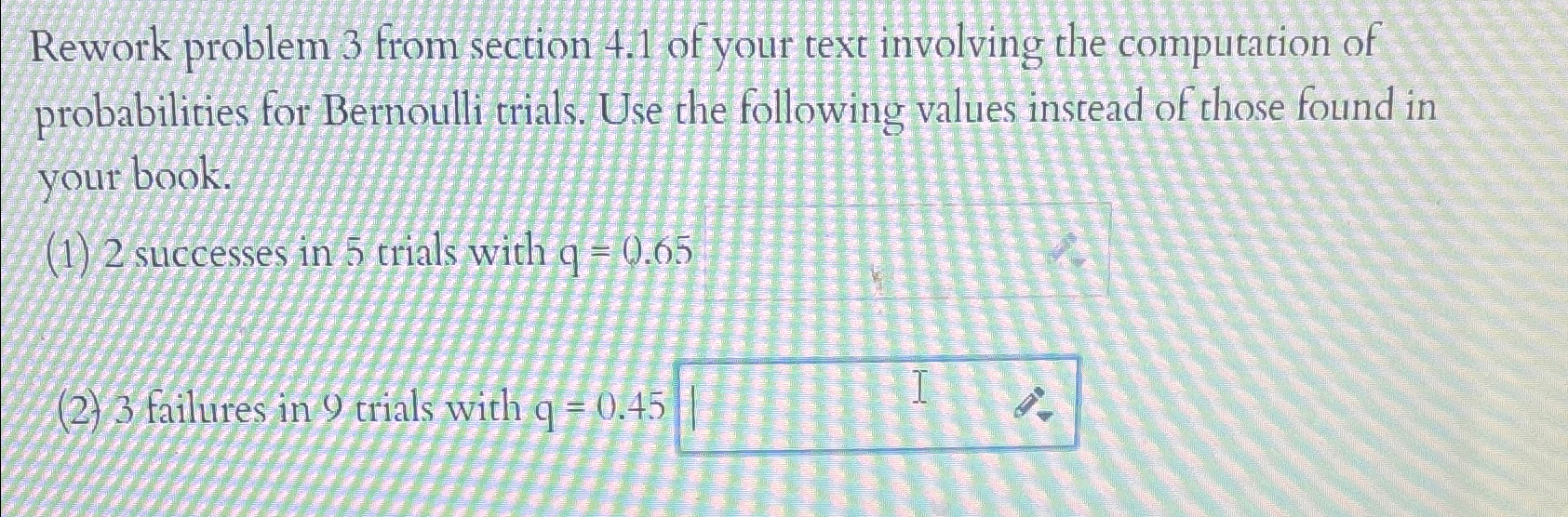 Solved Rework problem 3 ﻿from section 4.1 ﻿of your text | Chegg.com