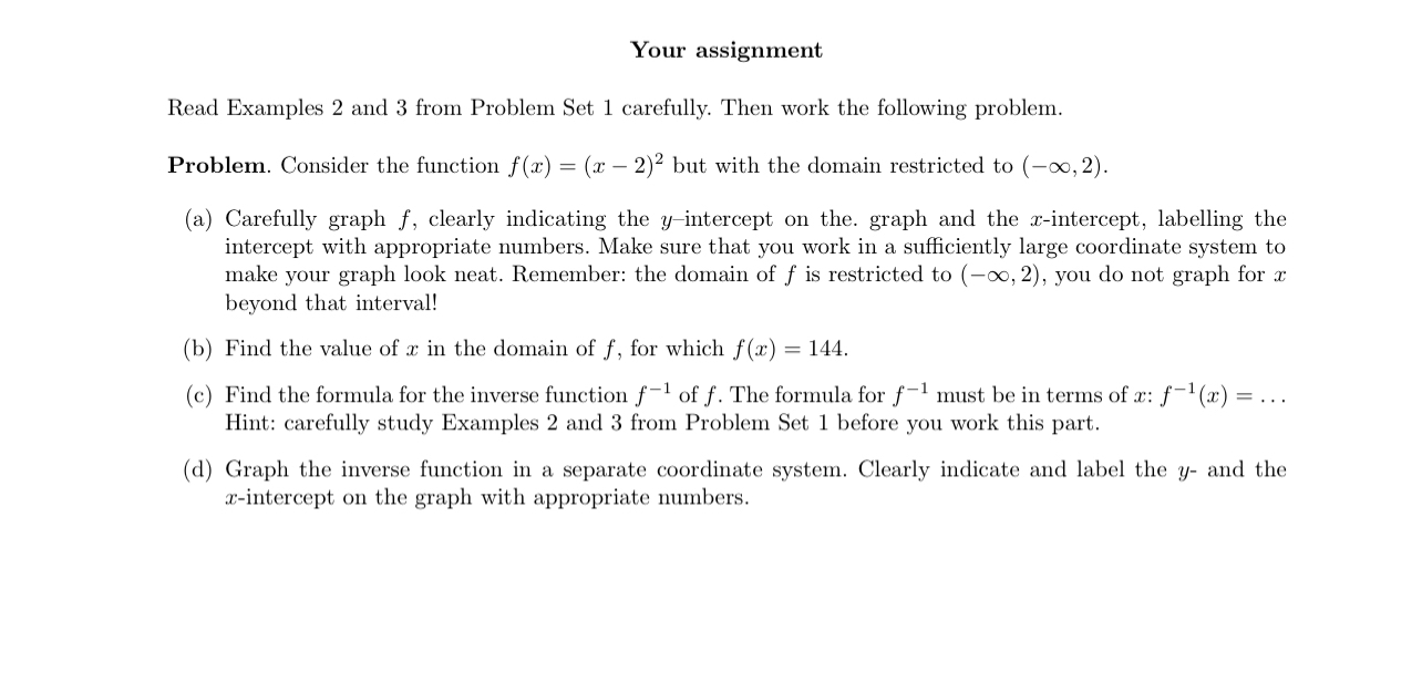 Your assignmentRead Examples 2 ﻿and 3 ﻿from Problem | Chegg.com