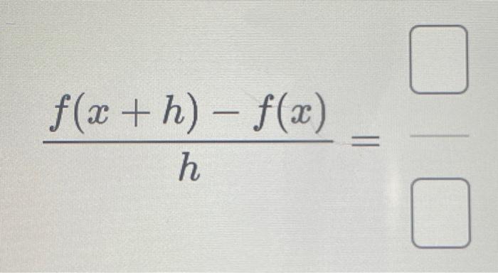 Solved Find the difference quotient for the function | Chegg.com
