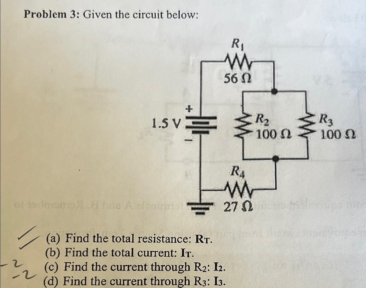 Solved Problem 3: Given the circuit below:(a) ﻿Find the | Chegg.com