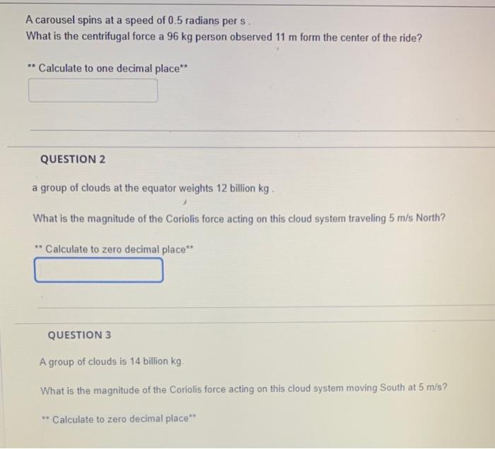 Solved A carousel spins at a speed of 0.5 radians per s. | Chegg.com