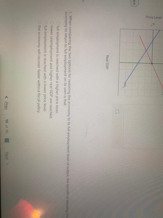Solved Help Save The graph below depicts an economy where a | Chegg.com