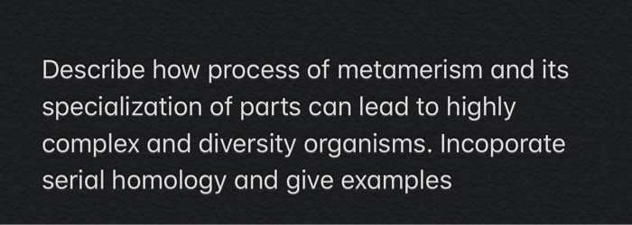 Solved Describe how process of metamerism and its | Chegg.com