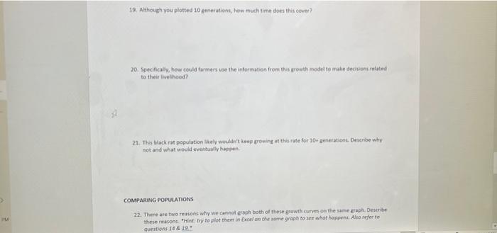 Population Growth Lab OBJECTIVES Model population | Chegg.com