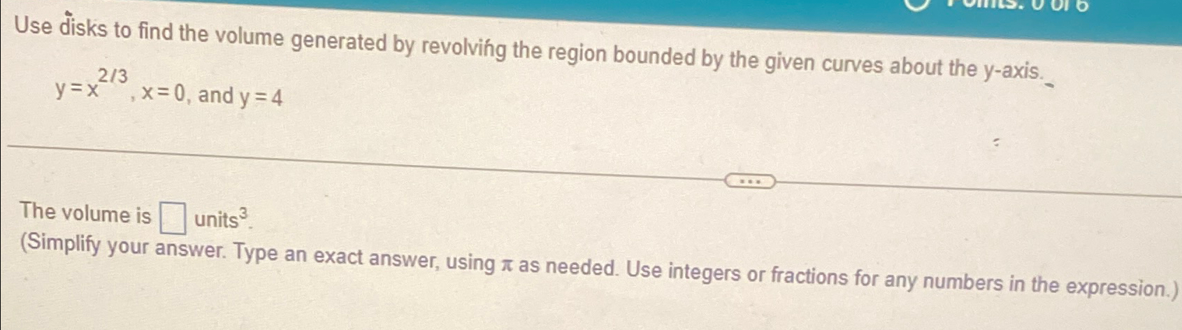 Solved Use disks to find the volume generated by revolving | Chegg.com