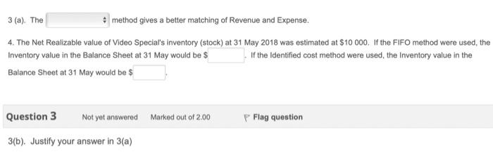 Solved 3 (a). The method gives a better matching of Revenue | Chegg.com