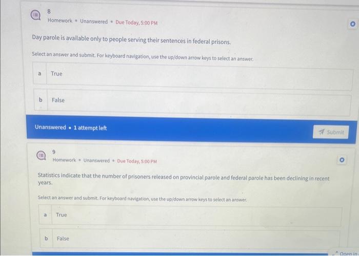 8 Homework - Unanswered = Due Today, 5,00 PM Day | Chegg.com