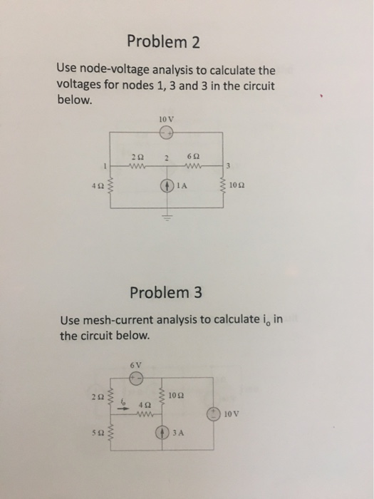 Solved Problem 1 Use node-voltage analysis to calculate V, | Chegg.com Solved Problem 1 Use node-voltage analysis to calculate V, | Chegg.com