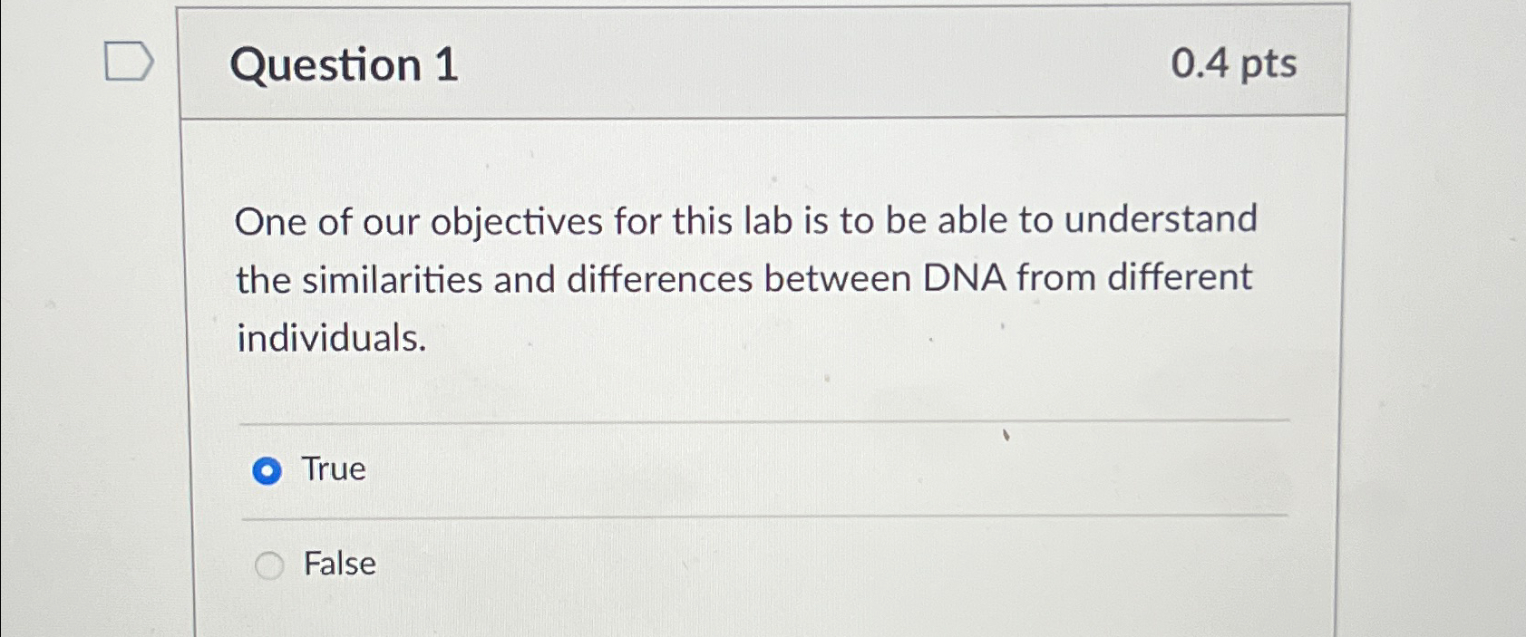Solved Question 10.4ptsOne of our objectives for this lab is | Chegg.com