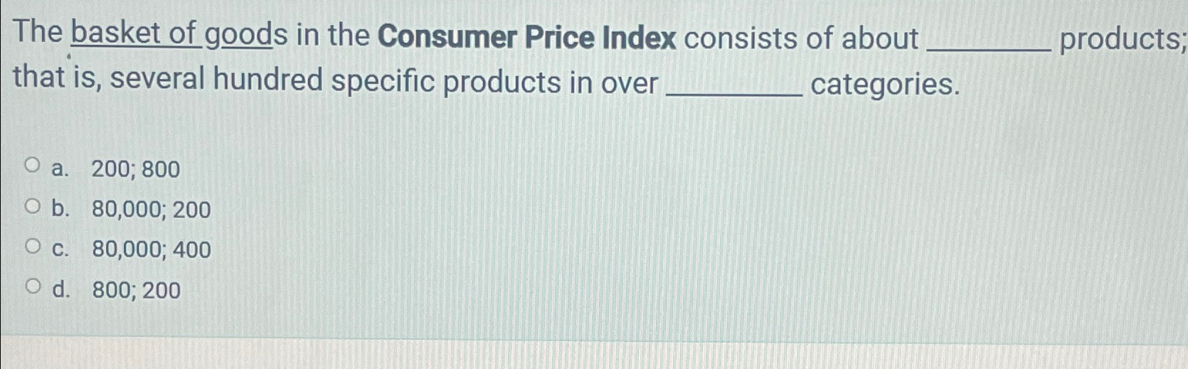 Solved The basket of goods in the Consumer Price Index | Chegg.com