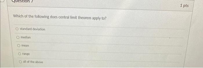 Solved Which of the following does central limit theorem | Chegg.com