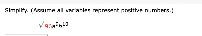 Solved Simplify. (Assume all variables represent positive | Chegg.com