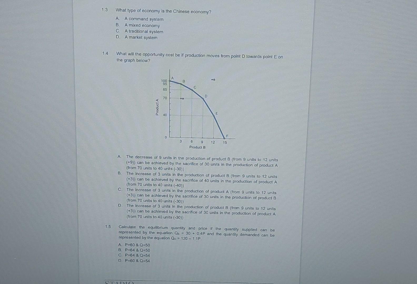 Solved Question 1 [10] MULTIPLE-CHOICE QUESTIONS Each of the | Chegg.com