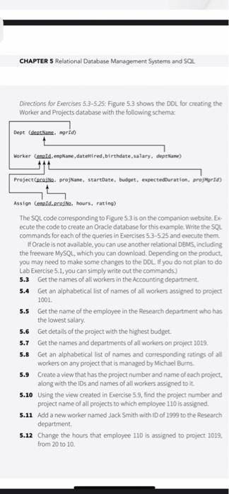 Solved CHAPTER 5 Relational Database Maragement Systems and | Chegg.com