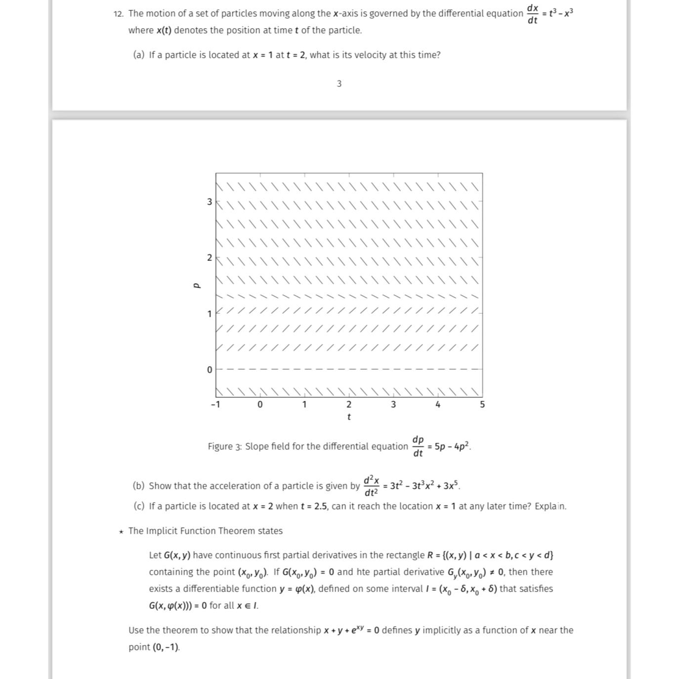 Solved The motion of a set of particles moving along the | Chegg.com
