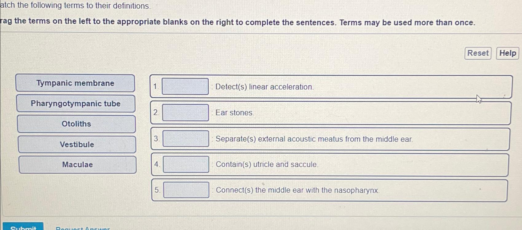 Solved atch the following terms to their definitions.rag the | Chegg.com