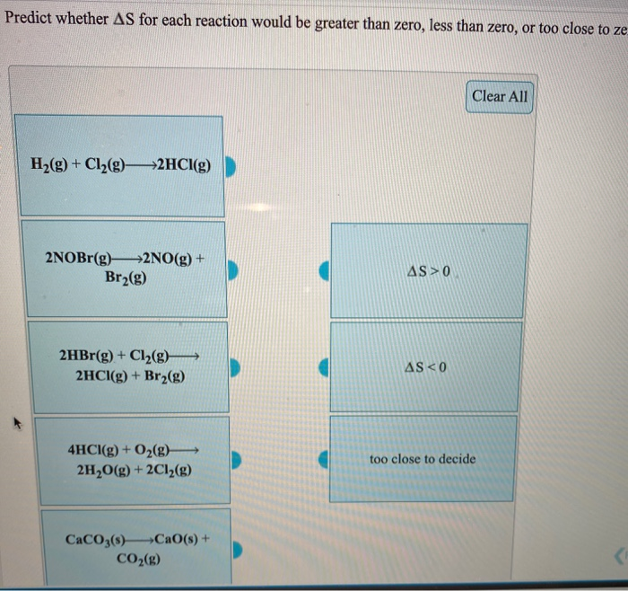 Solved Predict whether AS for each reaction would be greater | Chegg.com