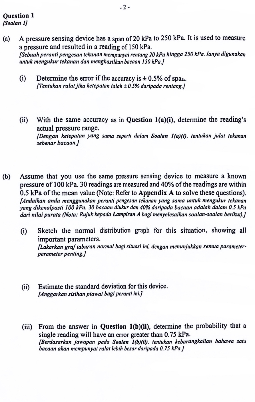Solved -2-Question 1[Soalan 1](a) ﻿A pressure sensing device | Chegg.com
