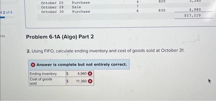 Solved 2. Using FIFO, calculate ending inventory and | Chegg.com